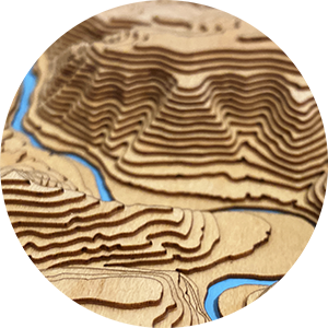 Pittsburgh Topographic Wooden Maps | Squirrel Hill Design & Craft