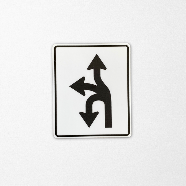 3 Way Arrow Sign - Pittsburgh Stickers & Magnets